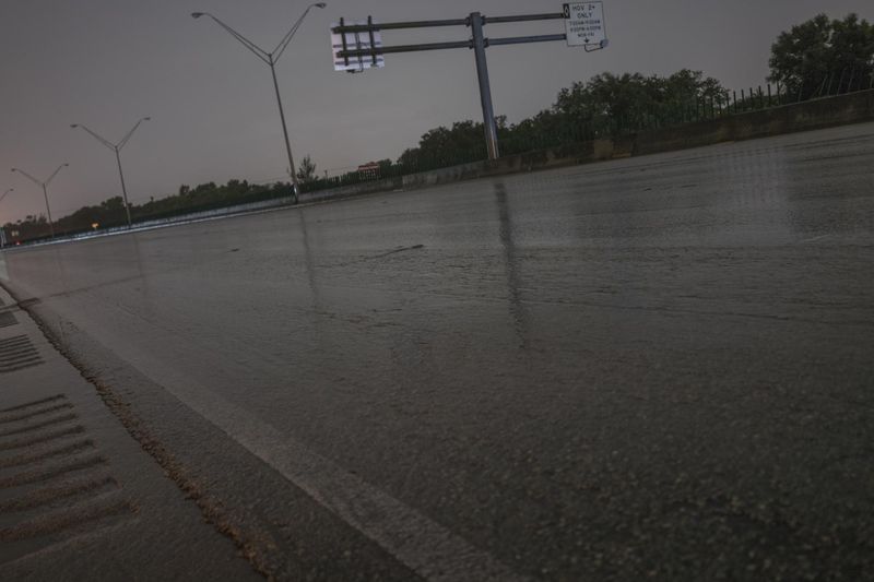 Dark Rainy Night in Miami, Florida HDRi Maps and Backplates