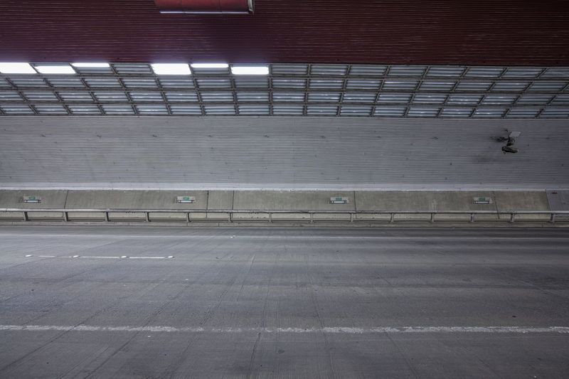 Dark Road with Concrete Street and Guard Rail HDRi Maps and Backplates