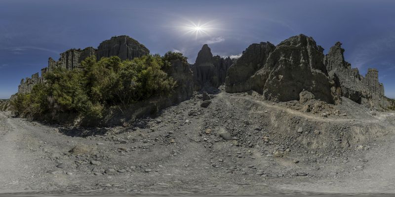 Dark Rocky Mountain Landscape - HDRi Maps and Backplates