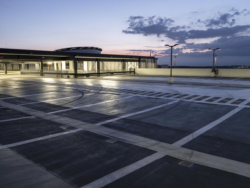 Dawn in Berlin Europe: Blue Road Surface HDRi Maps and Backplates
