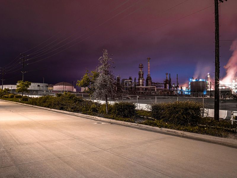 Dawn Over California: Industrial Scene with Road and Buildings HDRi ...