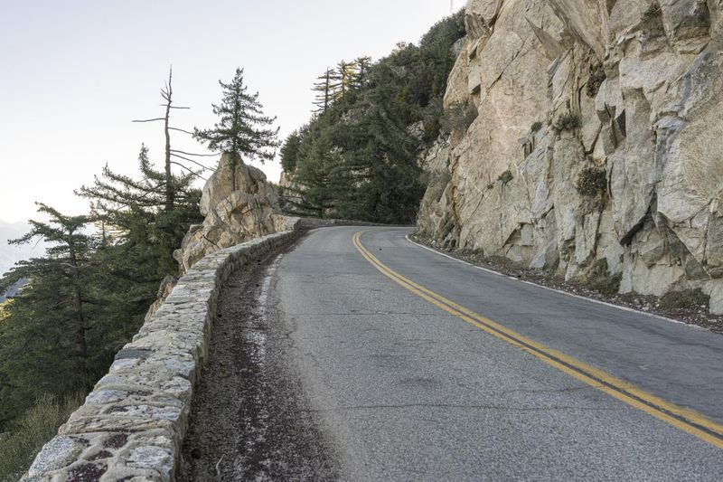 Dawn in California: A Scenic Mountain Pass Road HDRi Maps and Backplates