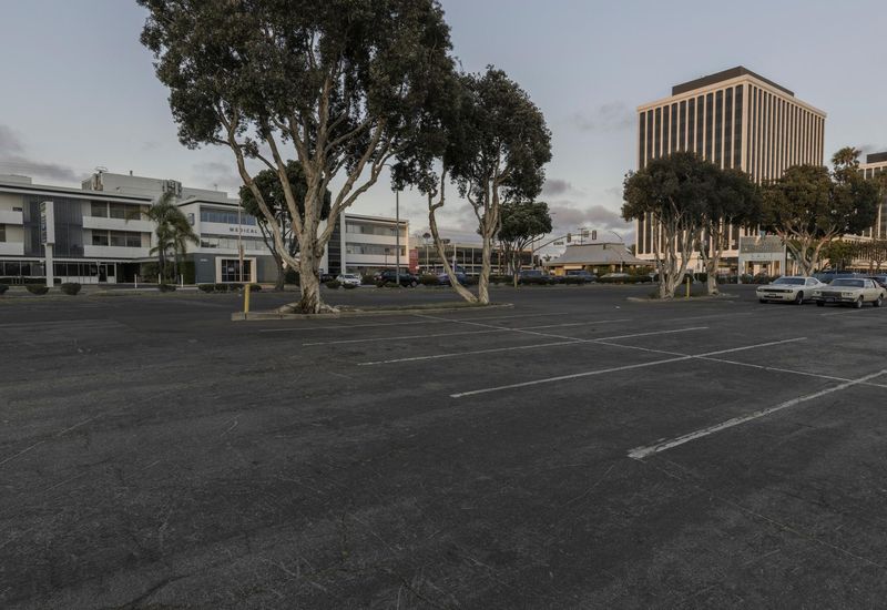 Dawn City: Empty Parking Lot and High Rise Buildings HDRi Maps and ...