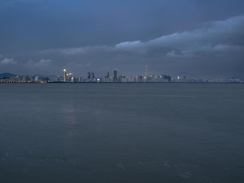 Dawn on the Coastal City of Shenzhen, China, Asia HDRi Maps and Backplates