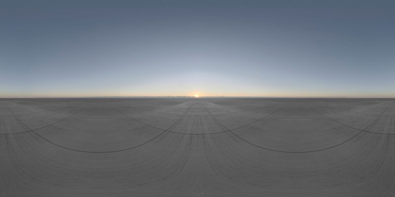 Dawn Landscape: Sun Rises on the Horizon HDRi Maps and Backplates