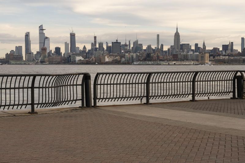 Dawn Over Manhattan Skyline in New York City HDRi Maps and Backplates