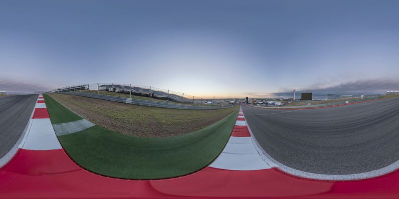 Dawn at the Racetrack: A Panoramic View with a Clear Sky HDRi Maps and ...
