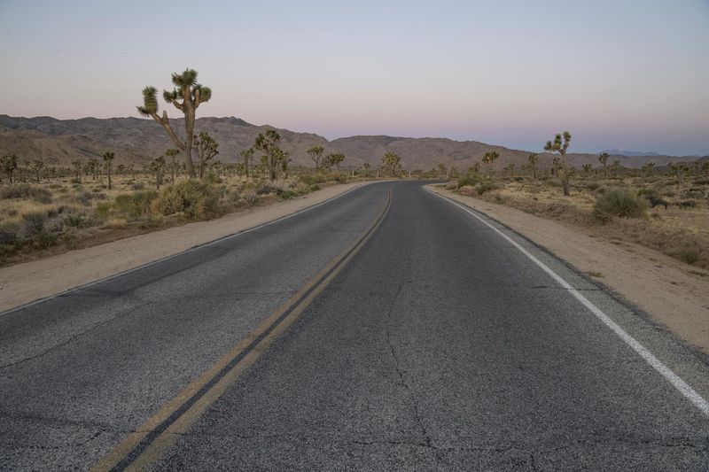 Dawn Road in California Desert Landscape HDRi Maps and Backplates