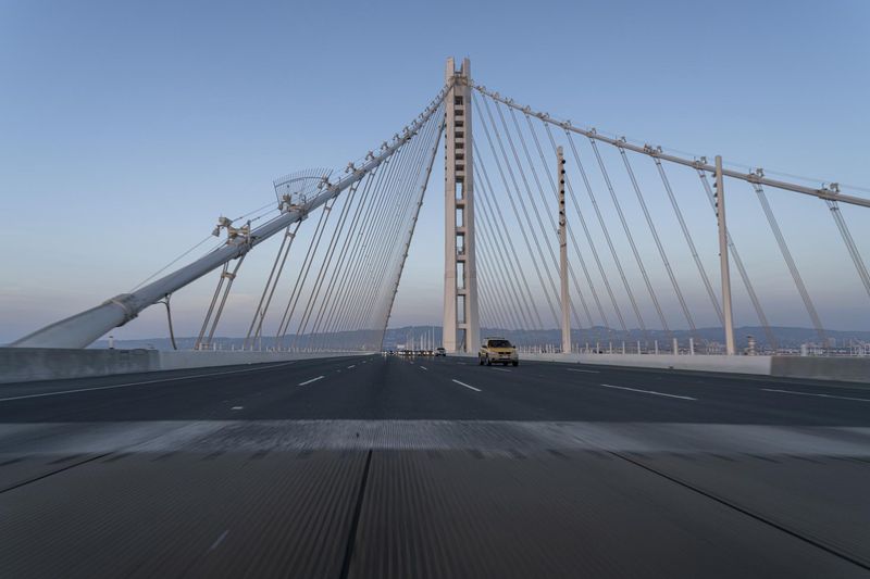 Dawn Road: Straight Asphalt Road Leading to a Bridge HDRi Maps and ...