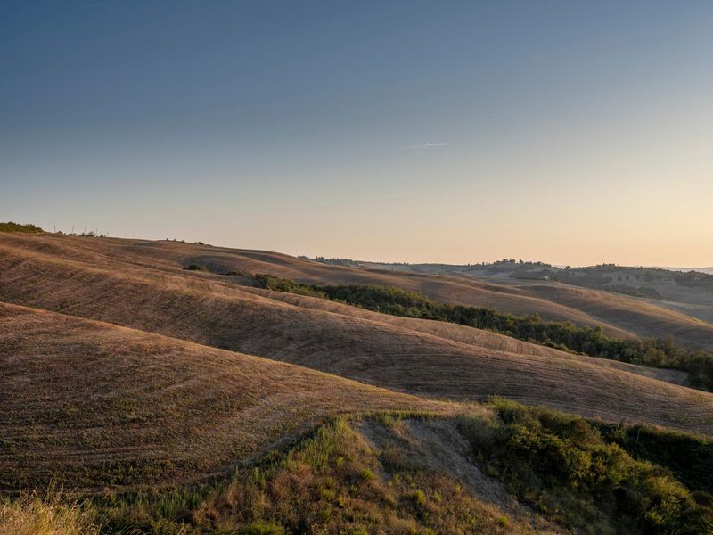 Dawn over the Rustic Road in Tuscany, Italy HDRi Maps and Backplates