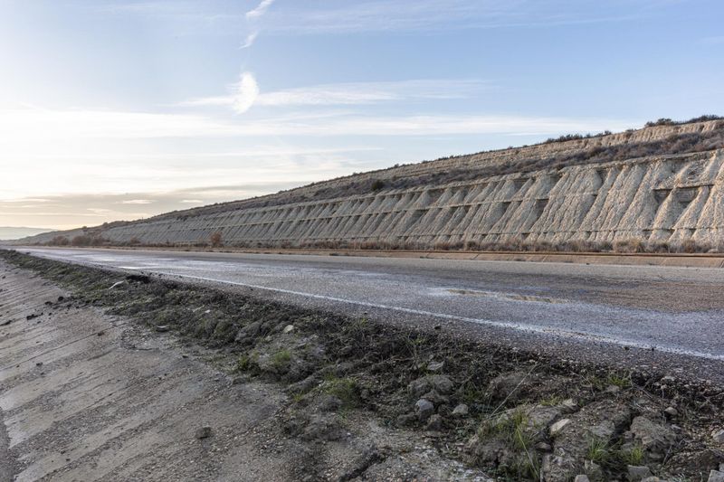 Dawn in Zaragoza, Spain: Empty Road in Monegros Desert - HDRi Maps and ...