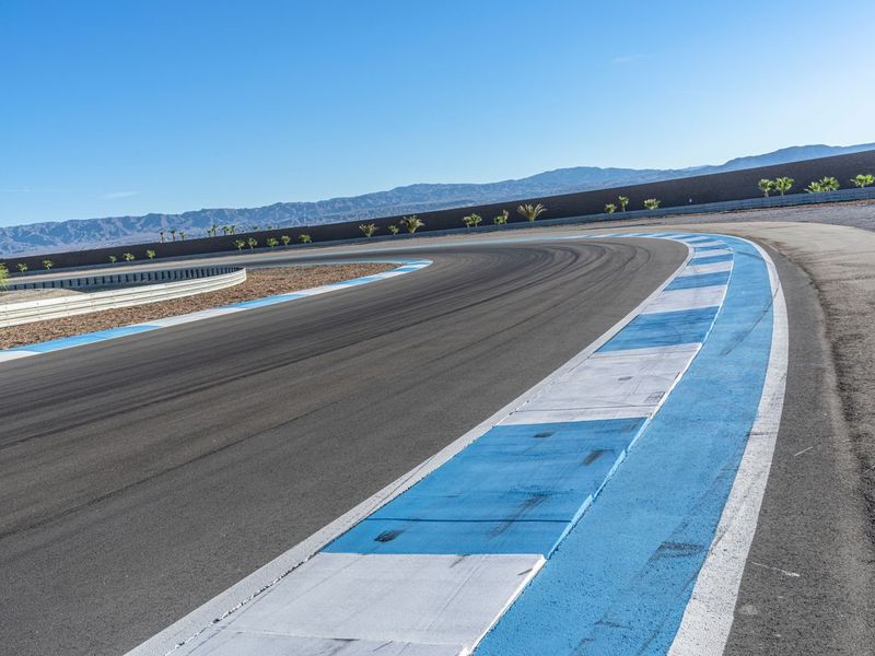 Daytime at the Race Track: Asphalt Curve Ahead HDRi Maps and Backplates