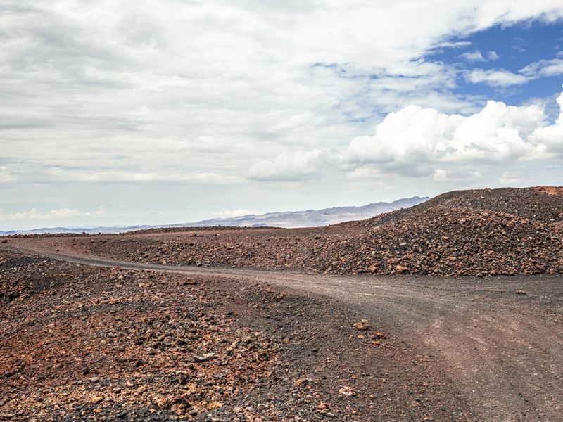 Desert Dirt Road Leading to the Horizon near Mountains HDRi Maps and ...