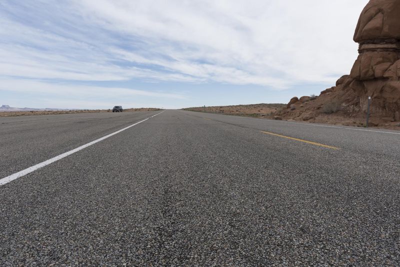 Desert Highway in Utah: Straight Down the Road HDRi Maps and Backplates