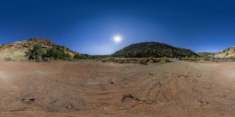 Desert Hill Landscape with Clear Sky HDRi Maps and Backplates