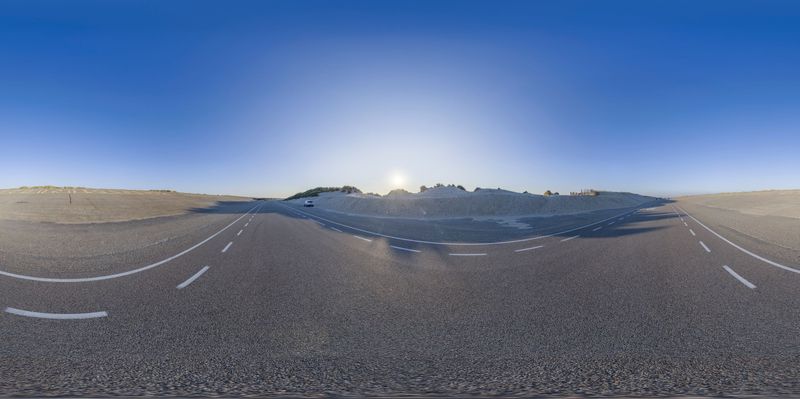 Desert Intersection in Holland, Netherlands HDRi Maps and Backplates