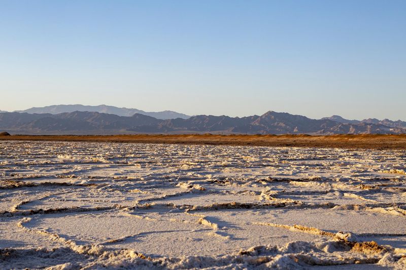 Desert Landscape in Barren Plains and Mountains HDRi Maps and Backplates