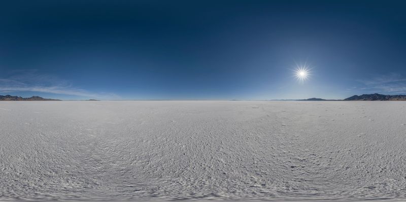 Desert Landscape in Utah: Sunshine and Mountains HDRi Maps and Backplates