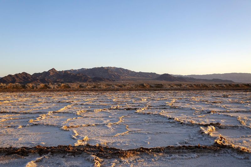Desert Plain Road Through Badlands Mountains HDRi Maps and Backplates