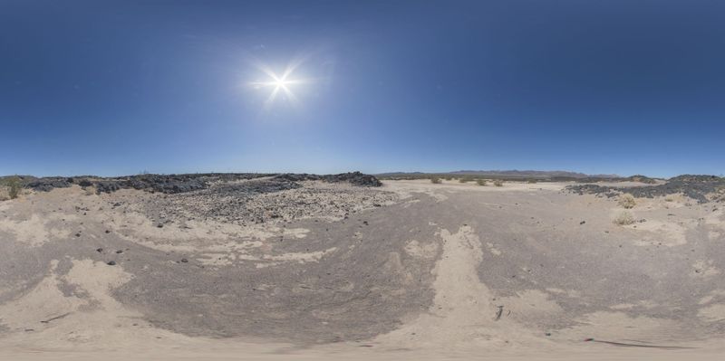 Desert Rocks and Scrubland: A Low Tide View HDRi Maps and Backplates