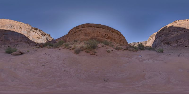 Desert Valley in Utah: Two Rocks and Grass HDRi Maps and Backplates