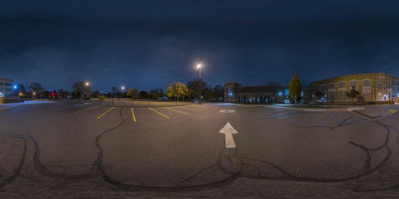 Suburban Classic Architecture in Detroit, Michigan HDRi Maps and Backplates