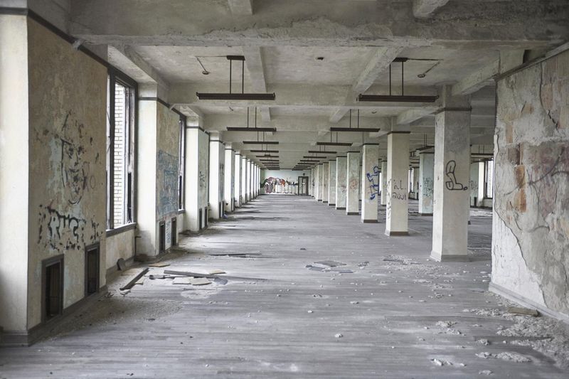 Snow-Covered Warehouse in Detroit, USA HDRi Maps and Backplates
