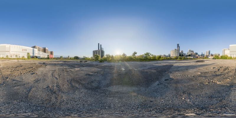 Downtown Chicago: High-Rise Skyscrapers in a Metropolitan Area HDRi ...
