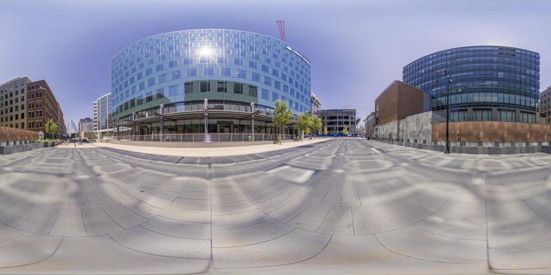 Downtown Denver: A Panoramic View of the Cityscape HDRi Maps and Backplates
