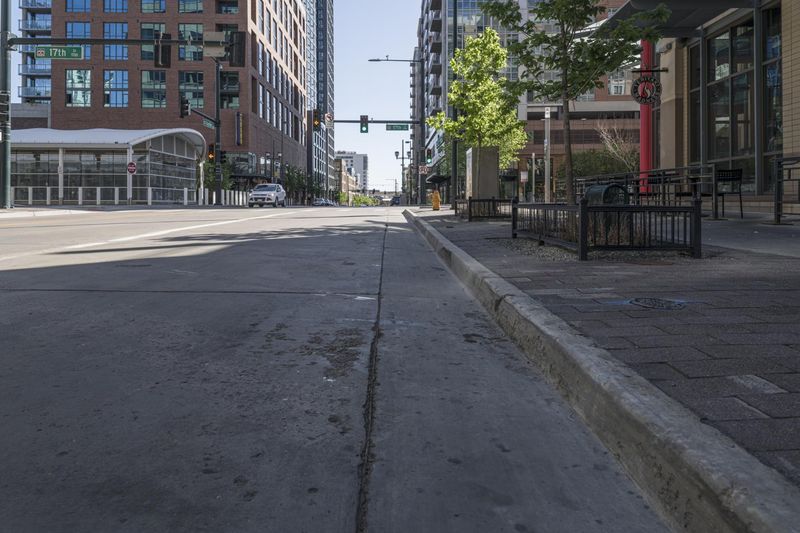 Downtown Denver Colorado Straight Road HDRi Maps and Backplates