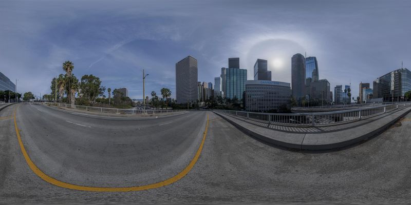 Downtown Los Angeles: Cityscape View from the Road - HDRi Maps and ...