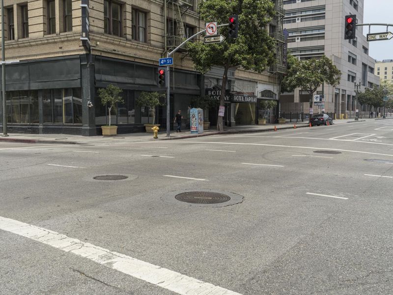 Downtown Los Angeles: Empty Street with Tall Buildings HDRi Maps and ...