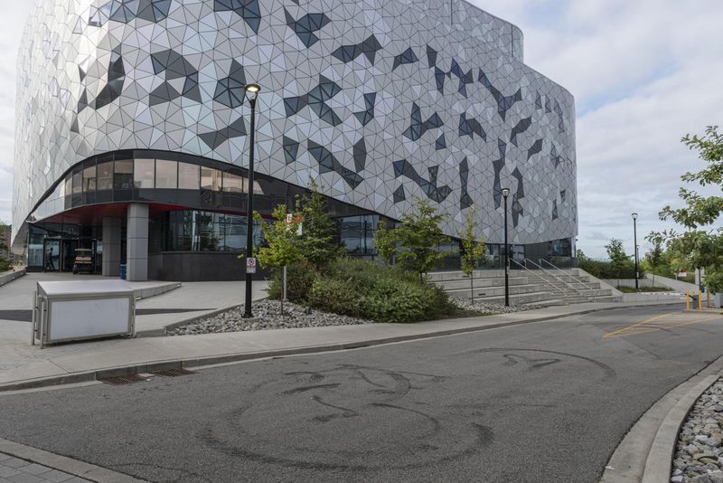 Downtown Toronto Building with Curved Design HDRi Maps and Backplates
