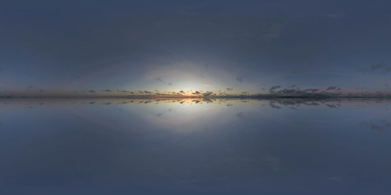 Dramatic Dawn Over Mountains and Clouds HDRi Maps and Backplates