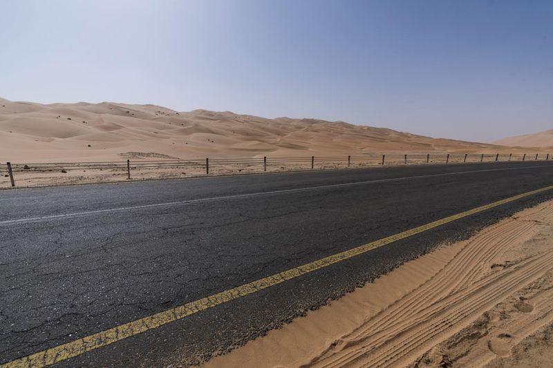 A Dramatic Road Through Liwa Desert HDRi Maps and Backplates