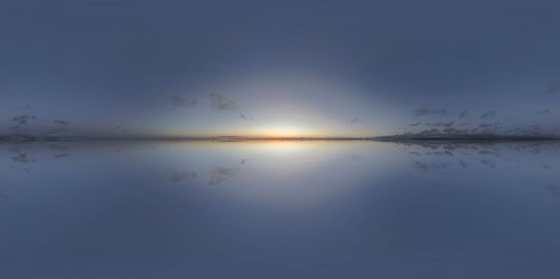 Dramatic Sky Dome at Dawn Over Mountain HDRi Maps and Backplates