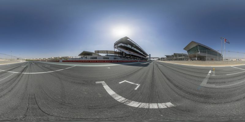 Dubai Race Track: A Fisheye Lens Perspective HDRi Maps and Backplates