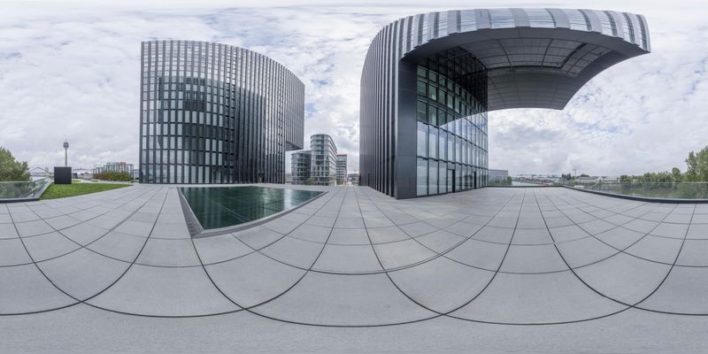 Duesseldorf, Germany: A Modern Building with Unique Architecture HDRi ...