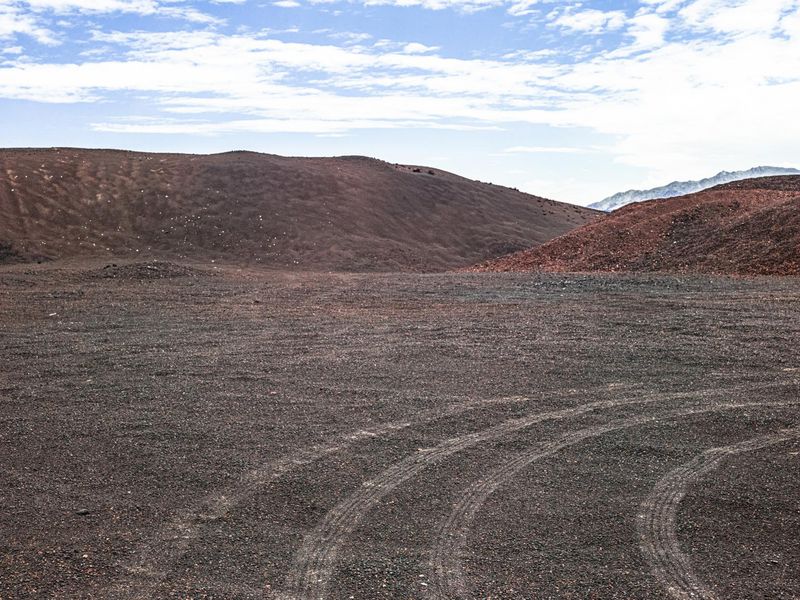 Dusty Off-Road Track in a Highland Landscape HDRi Maps and Backplates