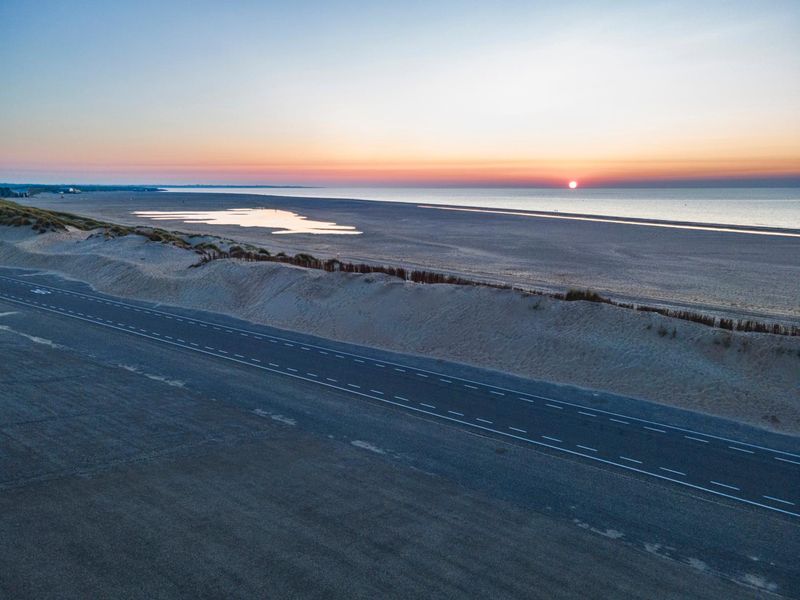 Dutch Coastal Landscape at Dawn in the Netherlands HDRi Maps and Backplates