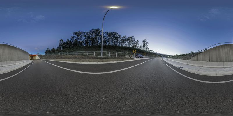 Nighttime city road with concrete and asphalt surface - HDRi Maps and ...