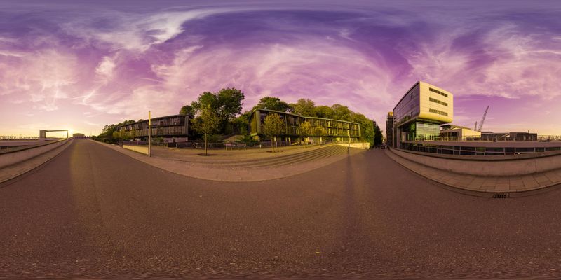 A New Dawn in Hamburg Business District HDRi Maps and Backplates