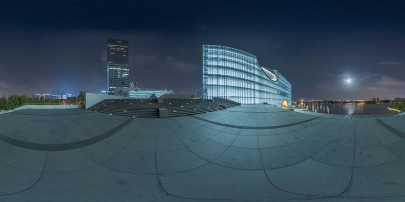 Nighttime Skyline of Shanghai, China HDRi Maps and Backplates