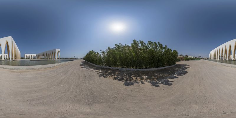 Egypt: Modern Architecture on Urban Street HDRi Maps and Backplates