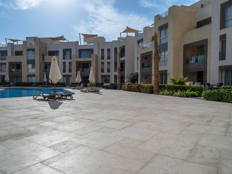 Modern Residential Pool Area in Egypt HDRi Maps and Backplates