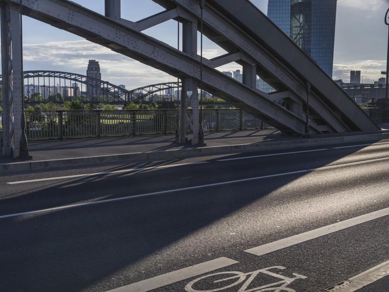 Elevated Bike Lane in Germany Frankfurt HDRi Maps and Backplates