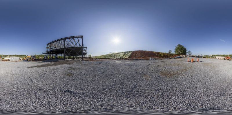 Empty Arena on a Hill: Construction in the USA - HDRi Maps and Backplates