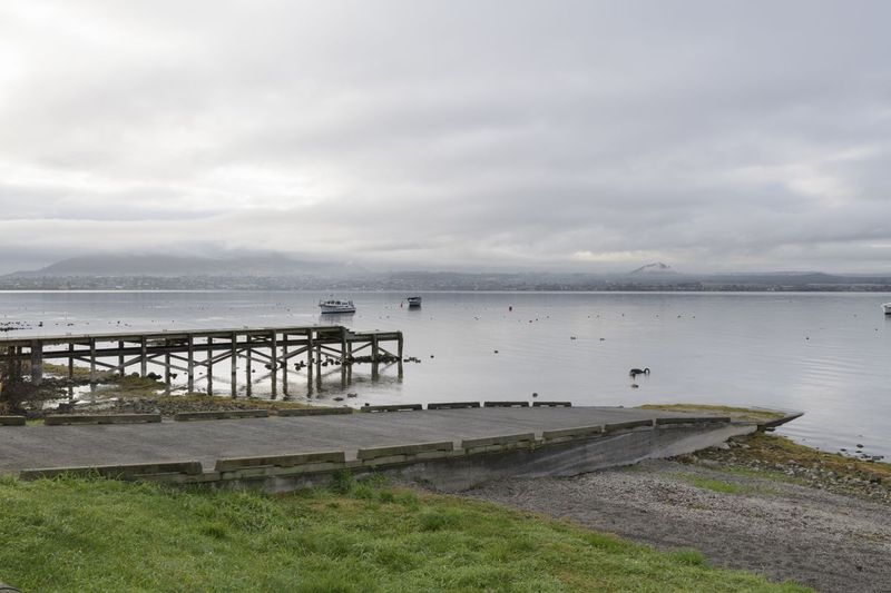 Empty Boat Ramp on Concrete Road with Coastal View - HDRi Maps and ...