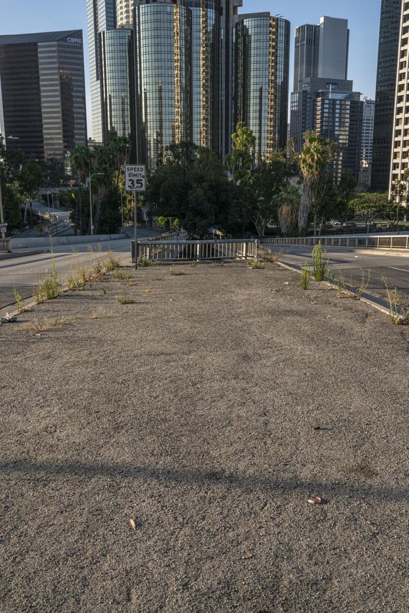 Empty City Parking Lot with Weeds - HDRi Maps and Backplates