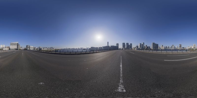 Empty Freeway in Tokyo City, Japan HDRi Maps and Backplates